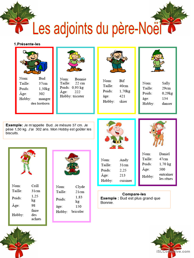 Noël - Les Adjoints Du Père Noël - Adjectifs | PDF