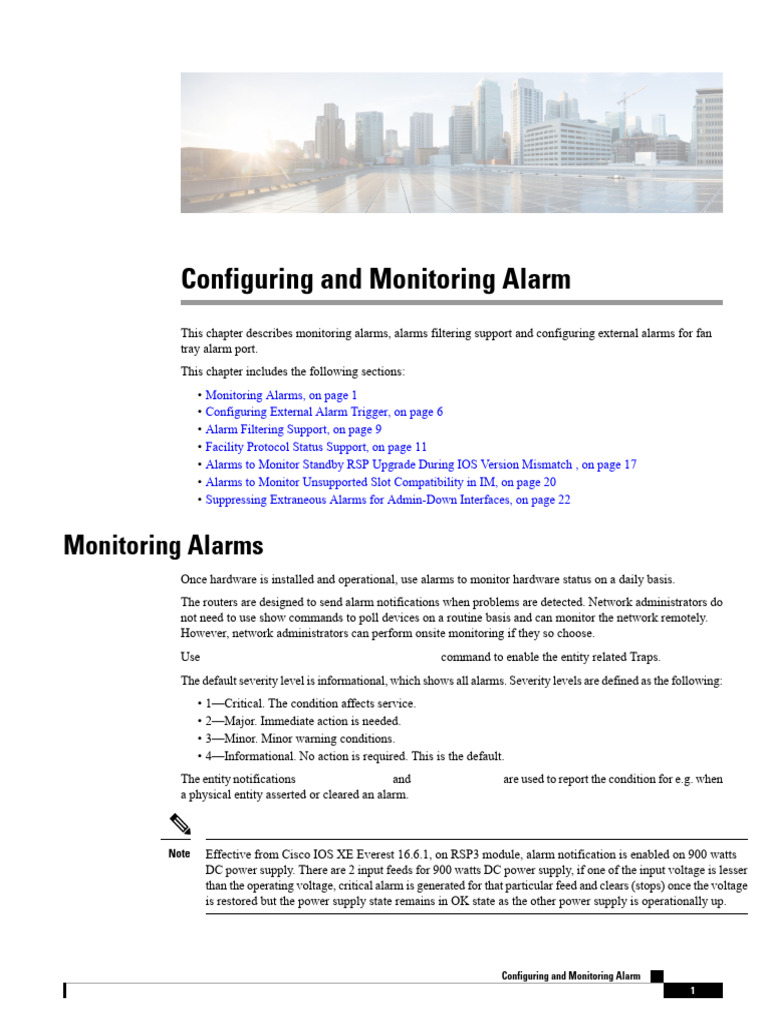Monitoring Cisco IOS Alarms | PDF | Command Line Interface | Computer ...