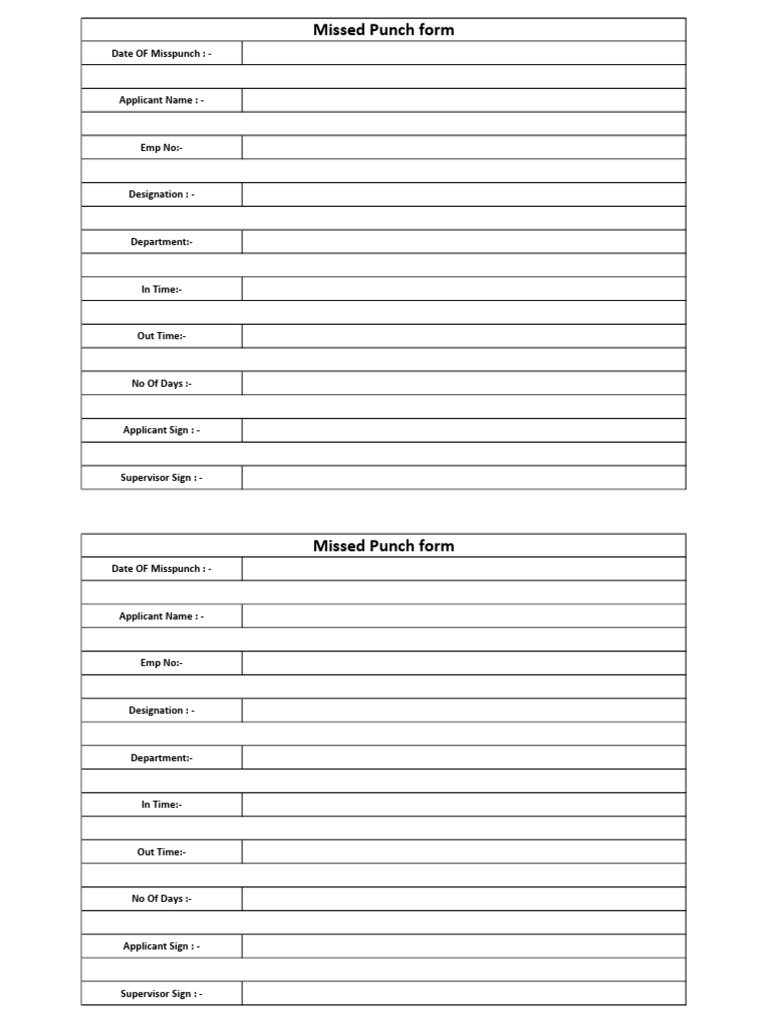 Miss Punch Formate-1 | PDF