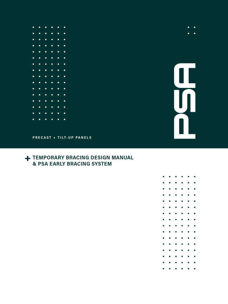 PSA Temporary Bracing Design Manual | PDF | Screw | Concrete