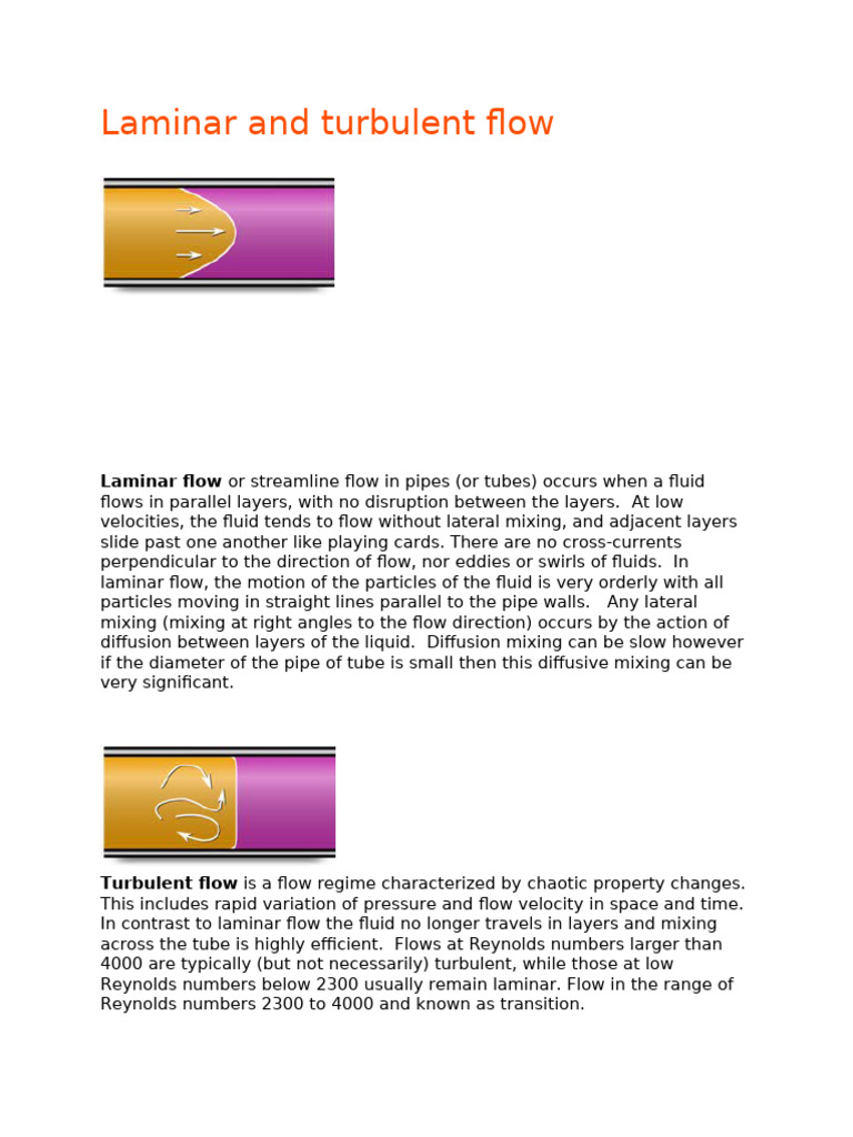 Laminar vs Turbulent Flow Explained | PDF | Reynolds Number | Laminar Flow