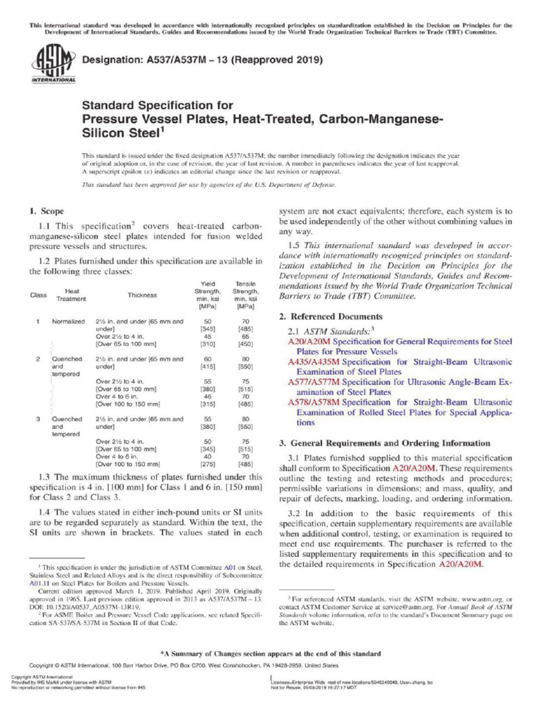 ASTM A537-2019 (高清版) | PDF