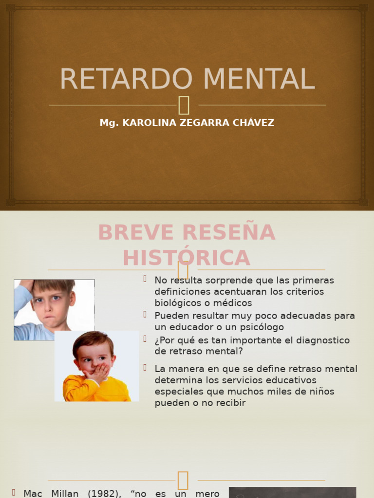 Clase 2 Retrardo Mental San Pablo | PDF | Discapacidad intelectual ...