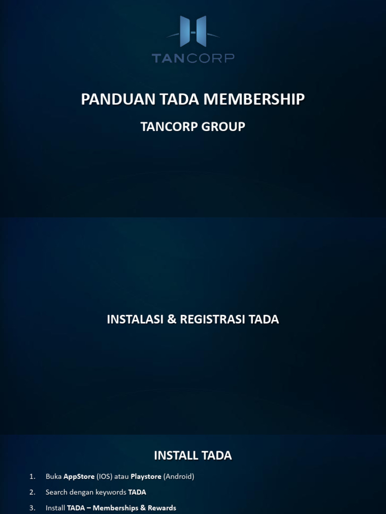TANCORP TADA MEMBERSHIP | PDF