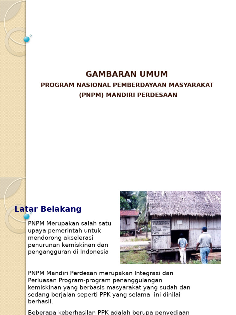 Gambaran Kegiatan Program PNPM Mandiri Perdesaan | PDF