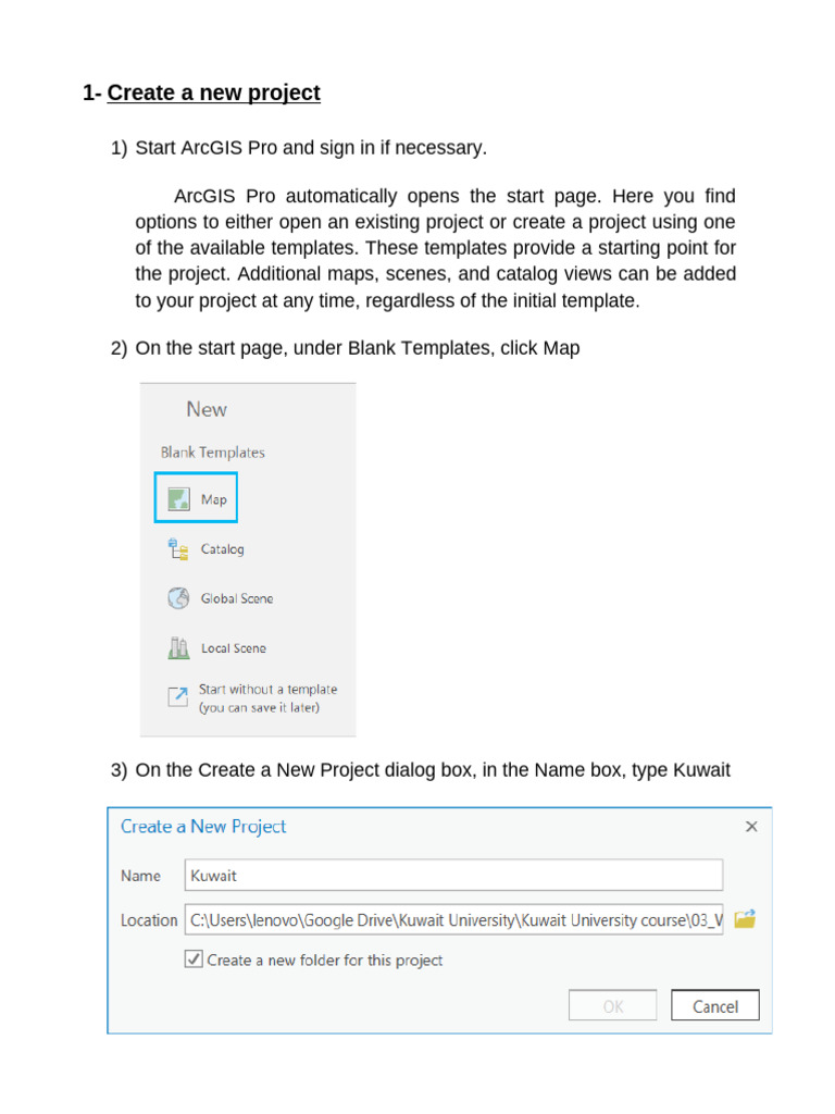 ArcGIS Pro Project Creation Guide | PDF | Arc Gis | Software
