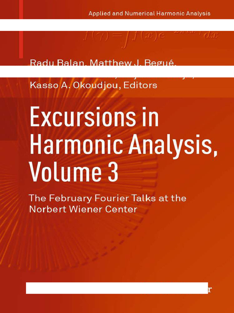 Excursions in Harmonic Analysis Vol. 3 | PDF | Fourier Series ...