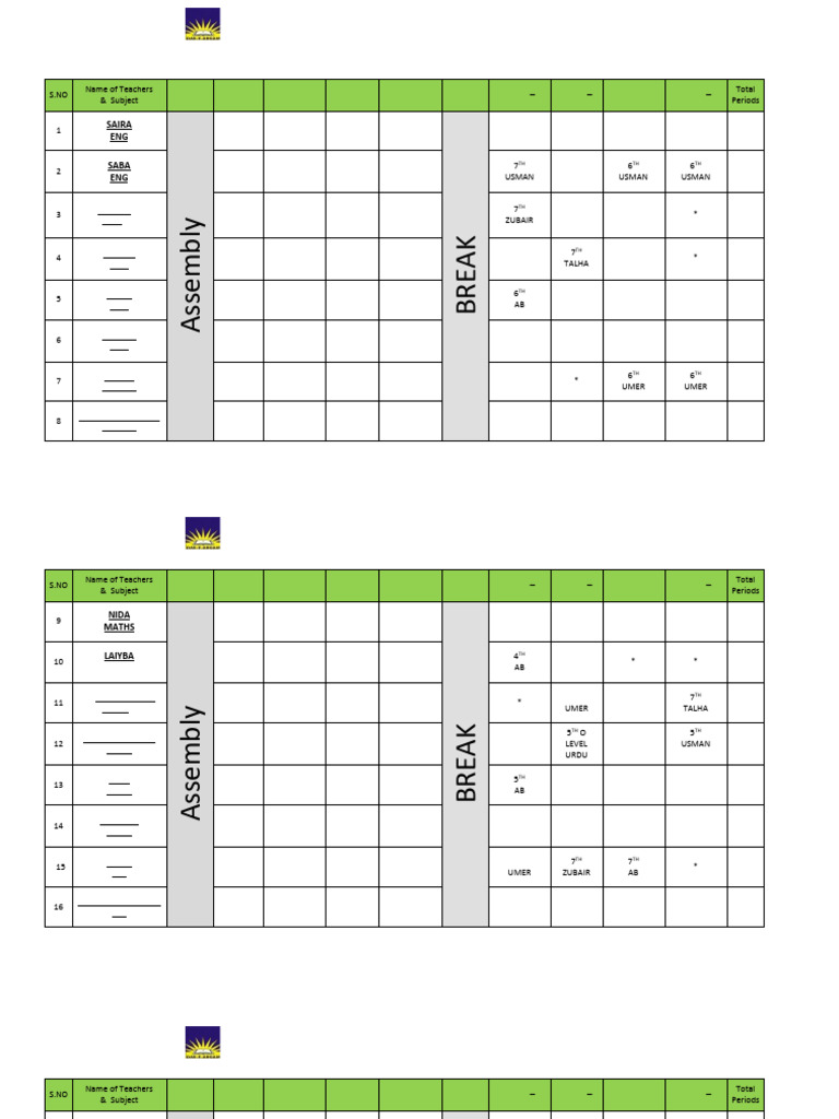 Teacher Wise Simple | PDF