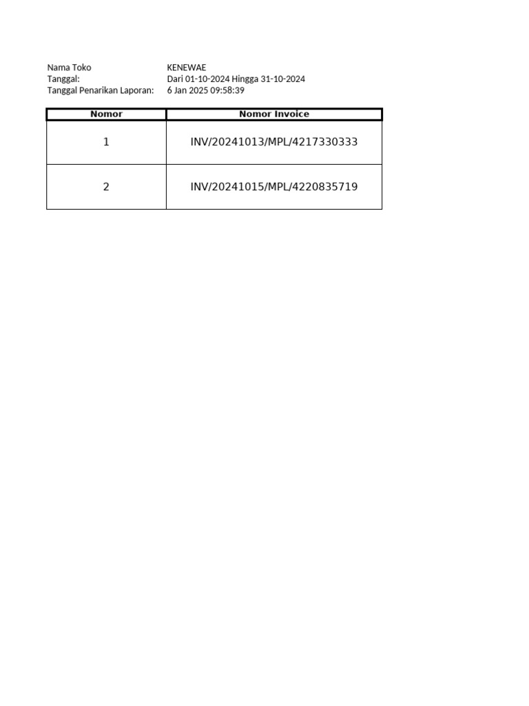 Tokopedia Order 20241001-20241031 | PDF