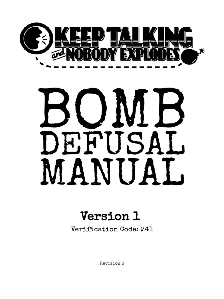 Bomb Defusal Manual: Keep Talking Guide | PDF