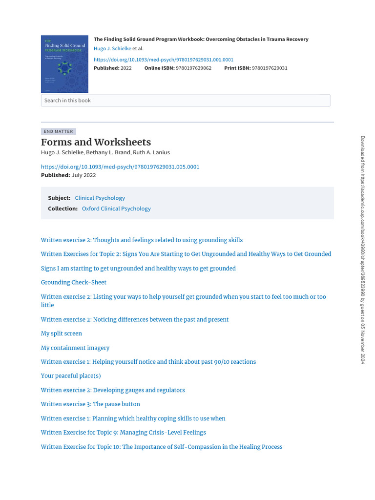 Finding Solid Ground Workbook PDF | PDF | Emotions | Social Psychology