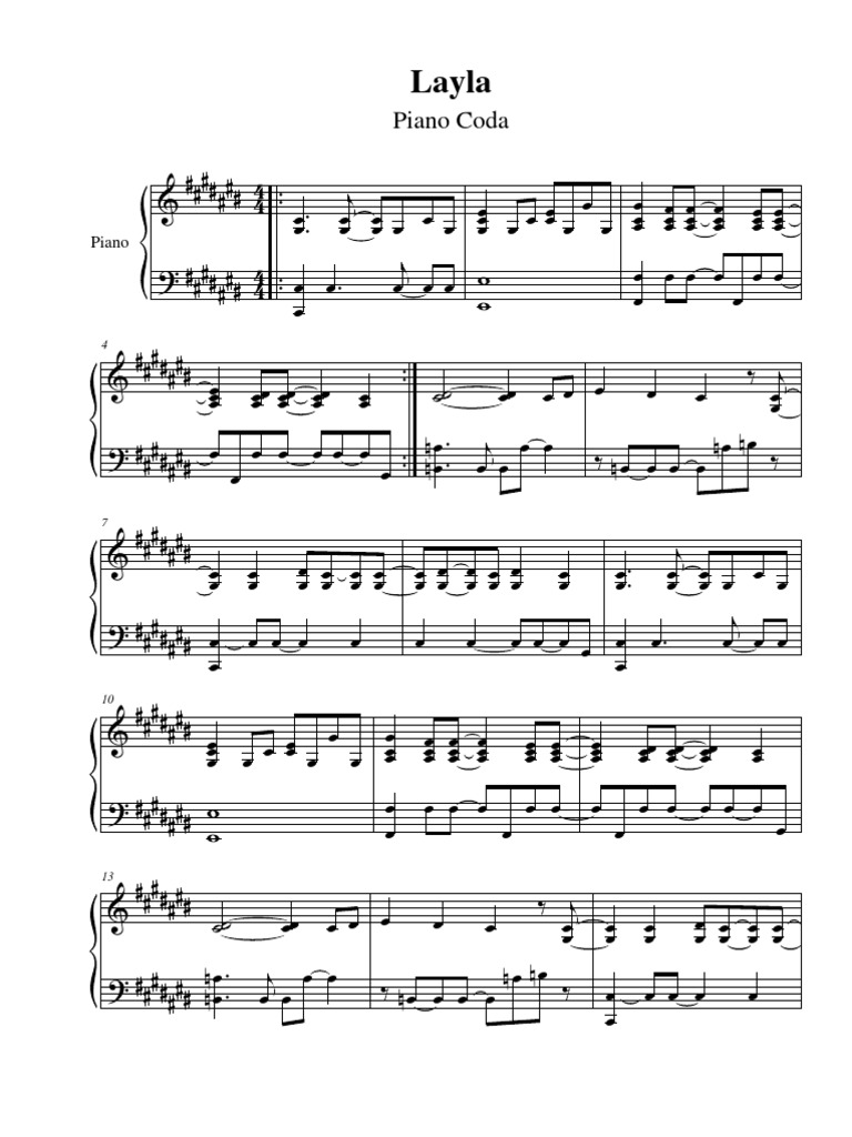 Layla - Piano | PDF