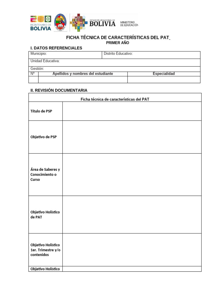 8 - Ficha Técnica - PAT | PDF