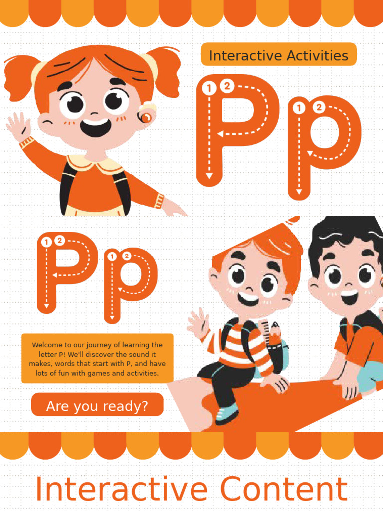 Learning Letter PP ELA Interactive Presentation in Orange and White Fun ...