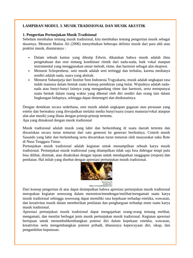 Apresiasi Musik Tradisional Indonesia | PDF