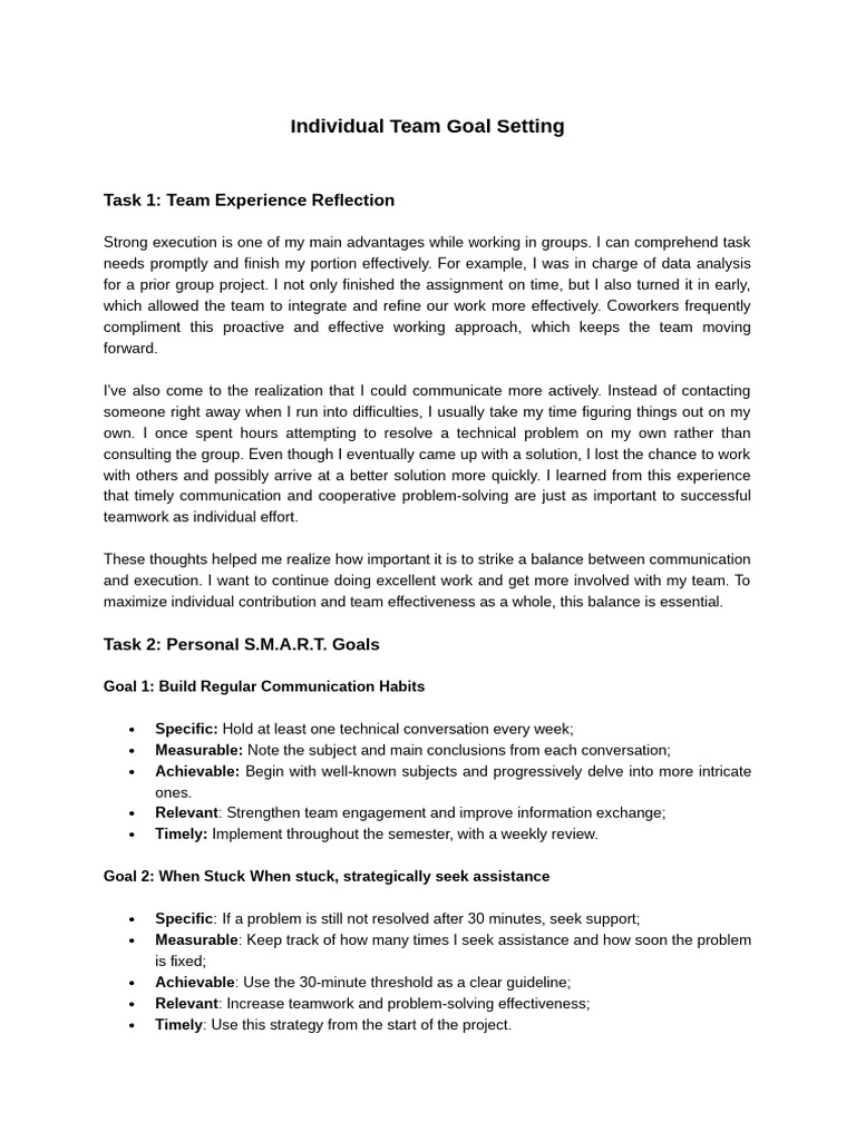 Effective Team Goal Setting Strategies | PDF | Goal Setting | Goal