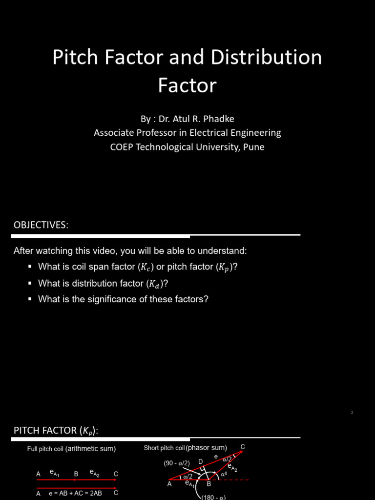 Understanding Pitch and Distribution Factors | PDF | Magnetism ...