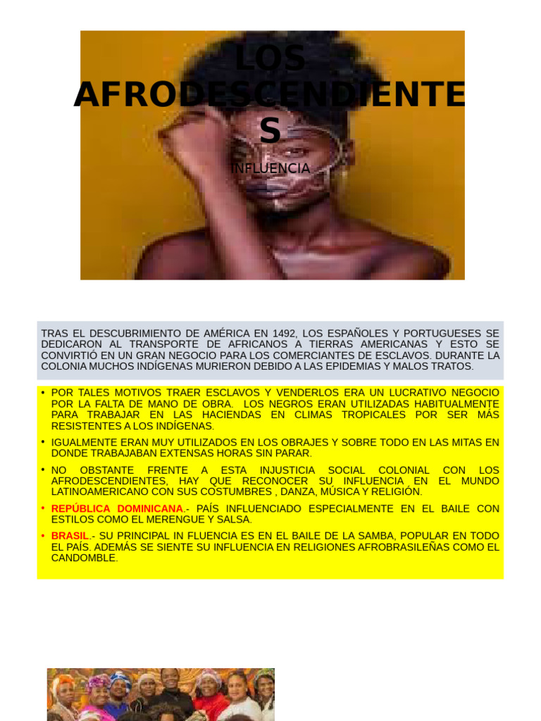 Los Afrodescendientes Diapo 12 | PDF