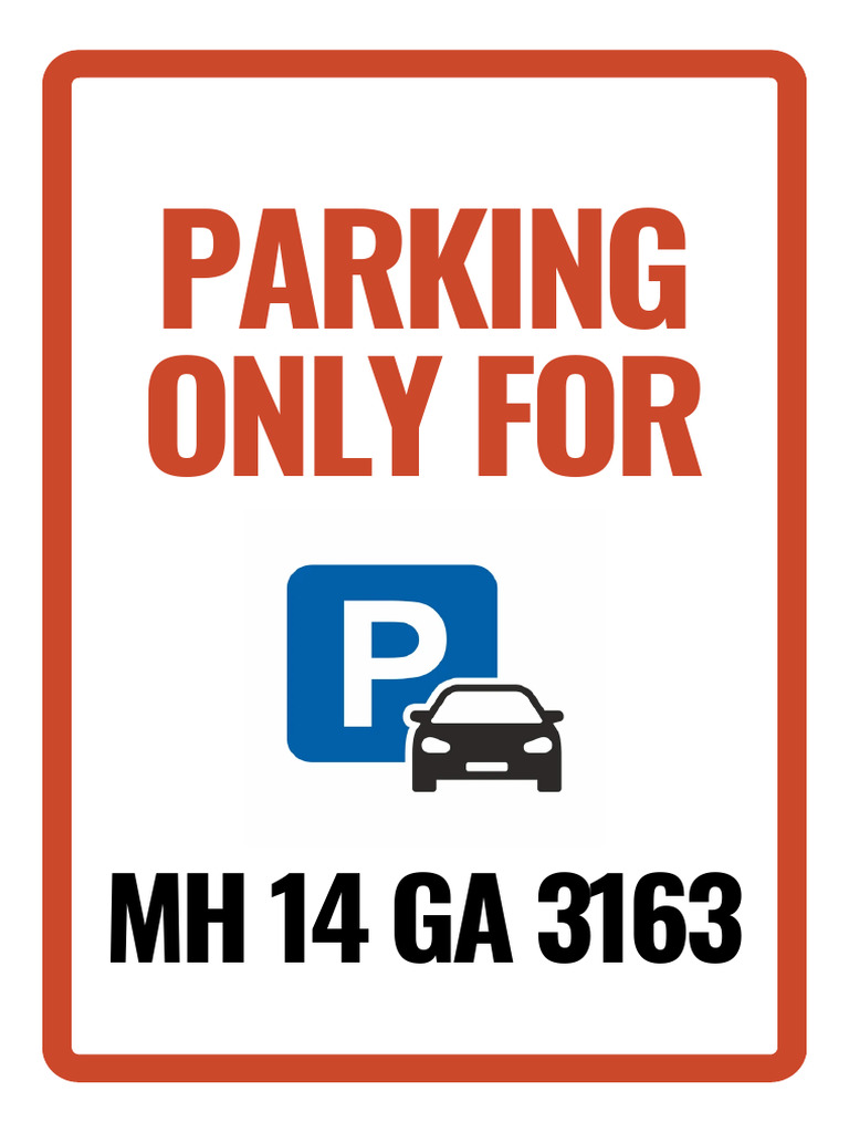 Black and Red Simple Minimalist Sign No Parking Poster | PDF