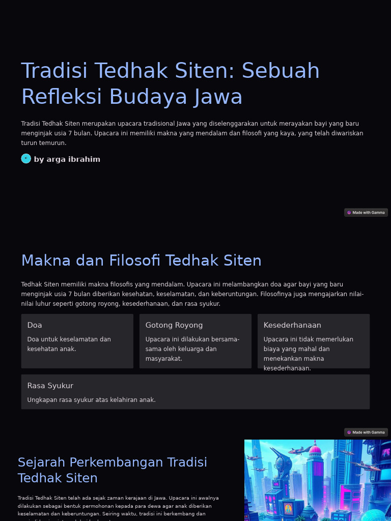 Tradisi Tedhak Siten Sebuah Refleksi Budaya Jawa | PDF