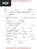 CBSE Class 2 Maths Question Paper Set A | PDF | Geometric Shapes ...
