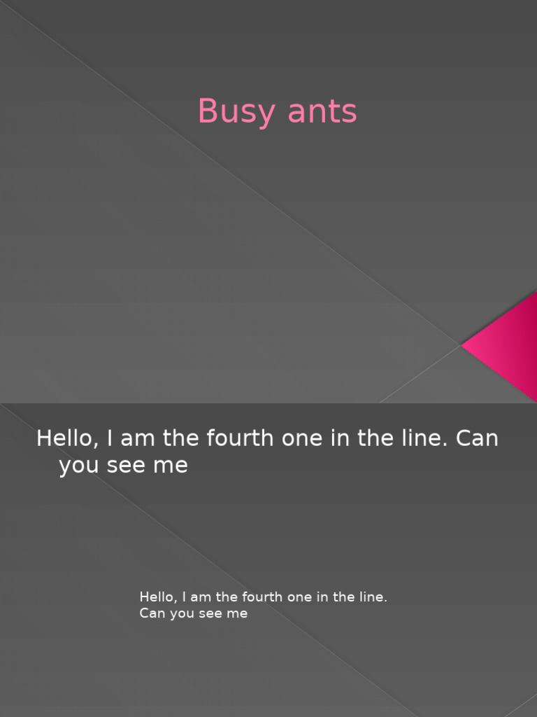 Busy Ants | PDF