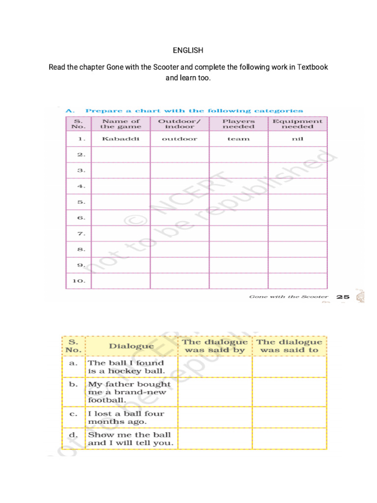 CLASS 5, English | PDF