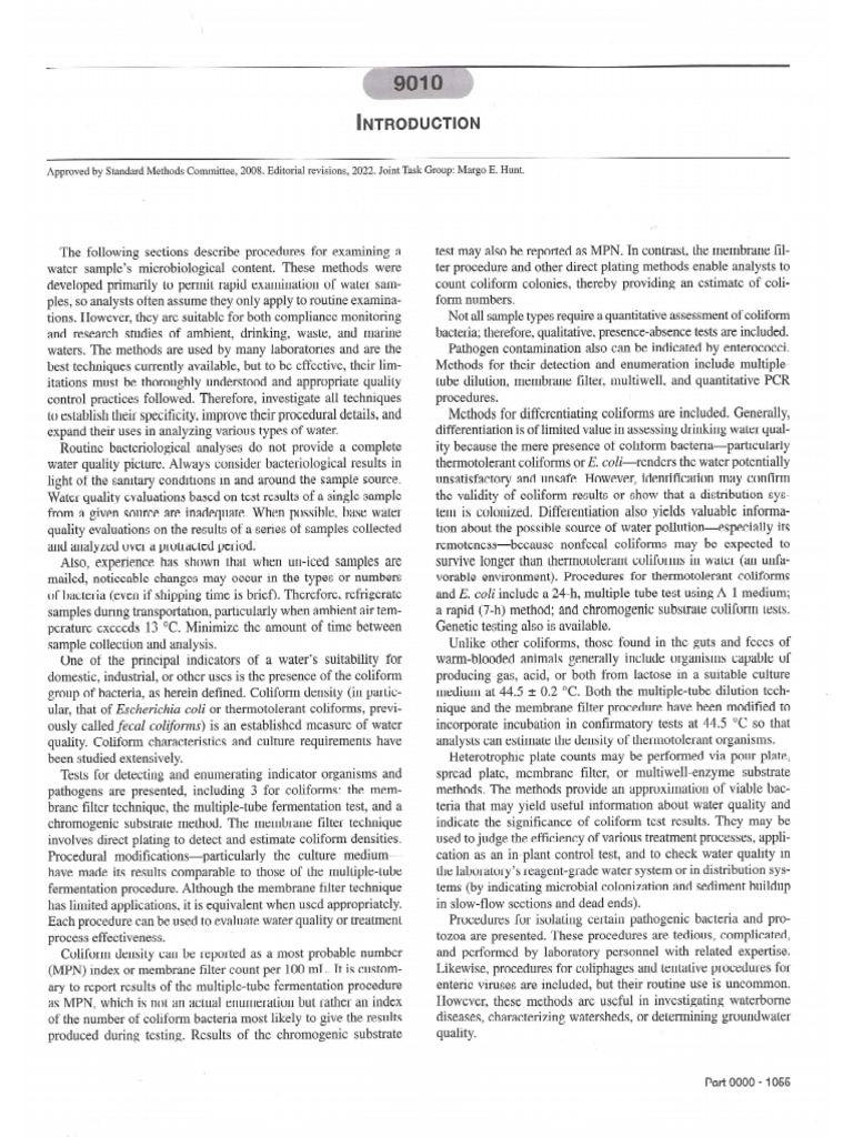 SMEWW 9010 2023 | PDF