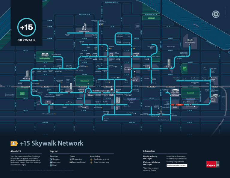 Calgary +15 Skywalk Network Map | PDF | Hotel