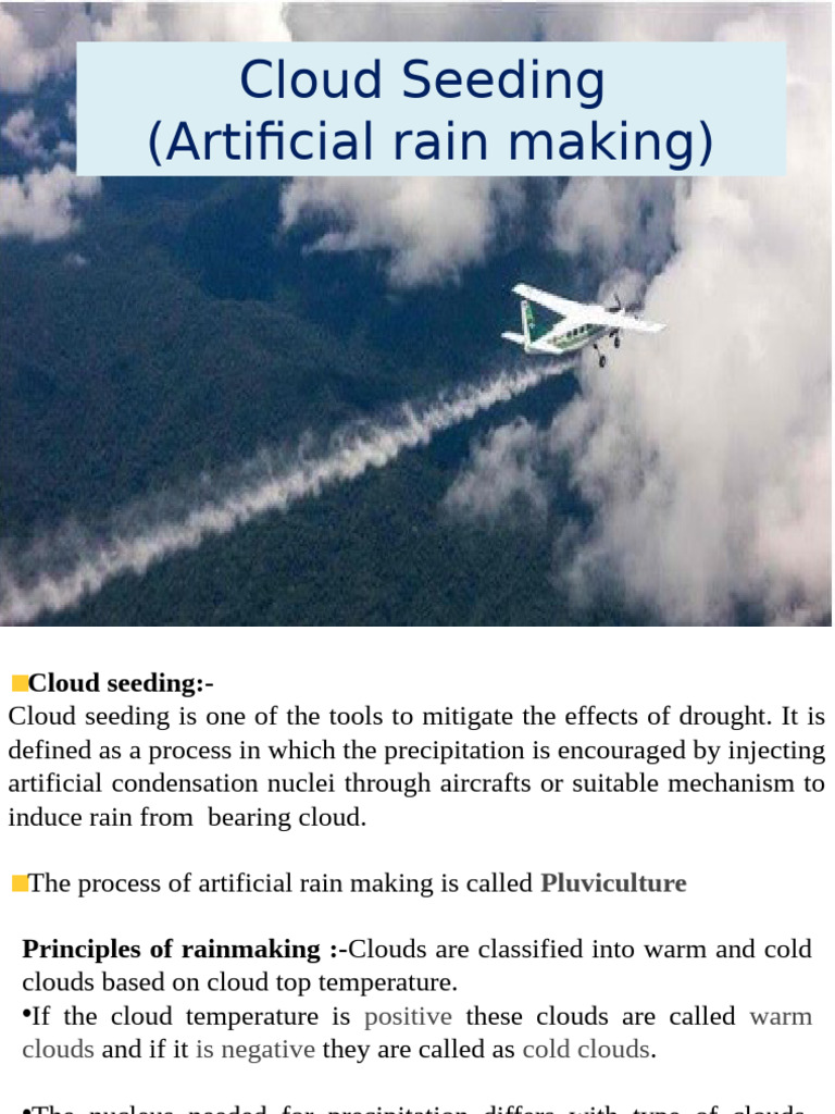 Artificial Rain Making | PDF | Precipitation | Cloud