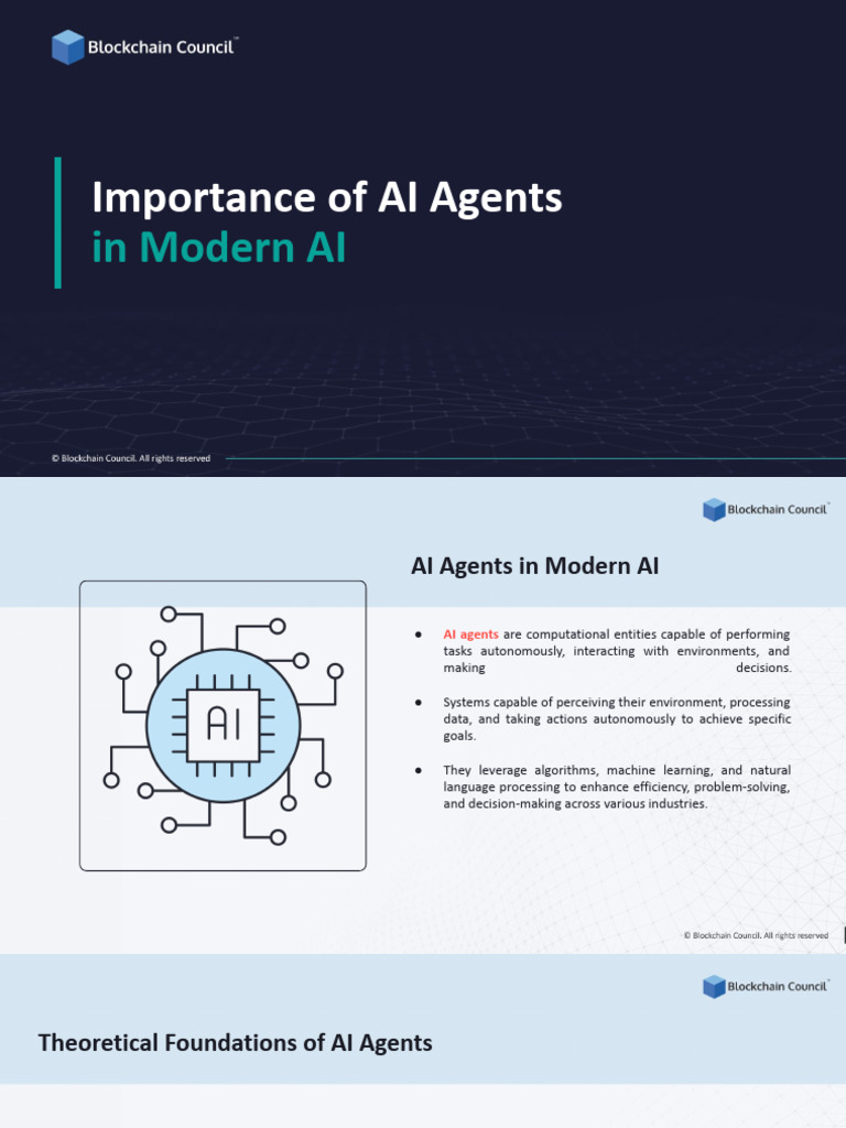 1.2 Importance of AI Agents in Modern AI | PDF