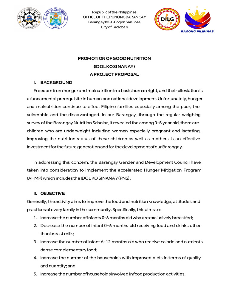 Idol Ko Si Nanay Nutrition Program | PDF | Malnutrition | Determinants ...