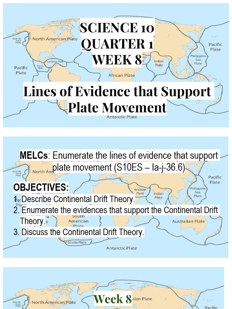 q1 Week 8 Continental Drift Theory | PDF | Continent | Antarctica