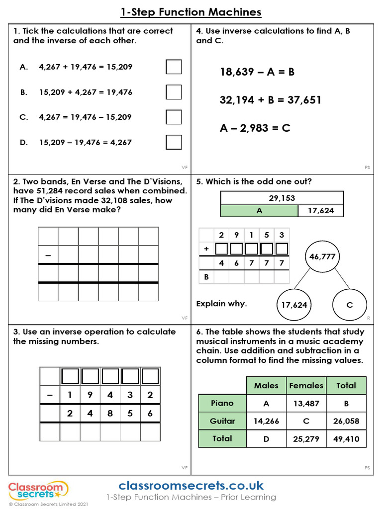 Year 6 1 Step Function Machines PL | PDF