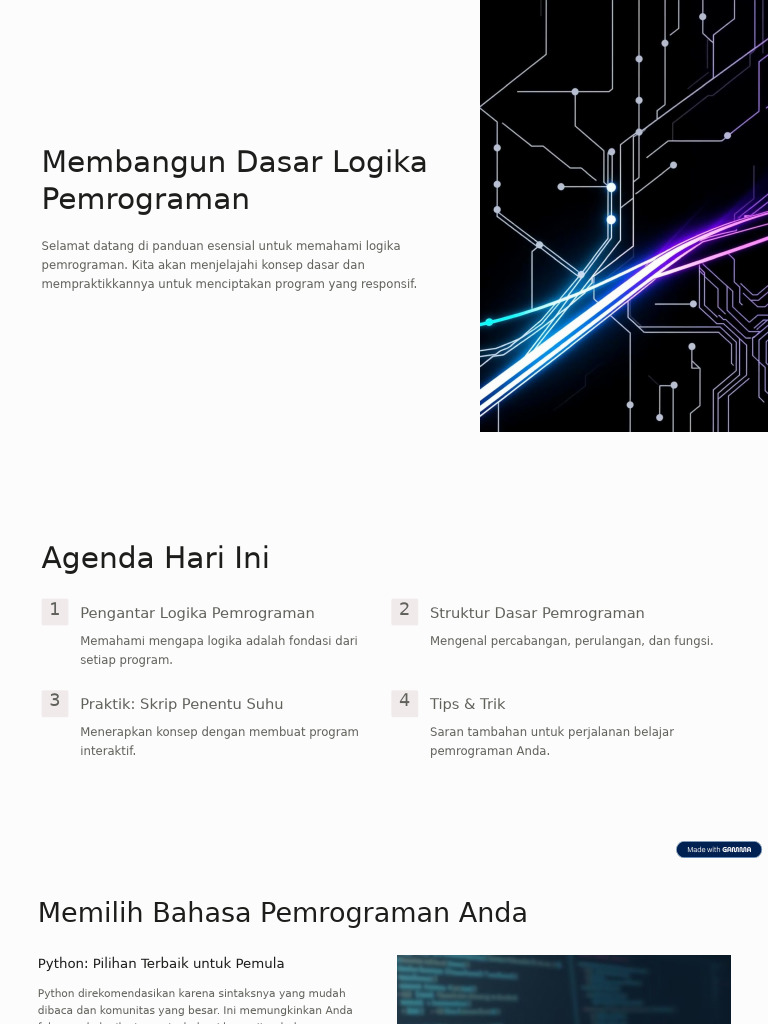 Membangun Dasar Logika Pemrograman | PDF