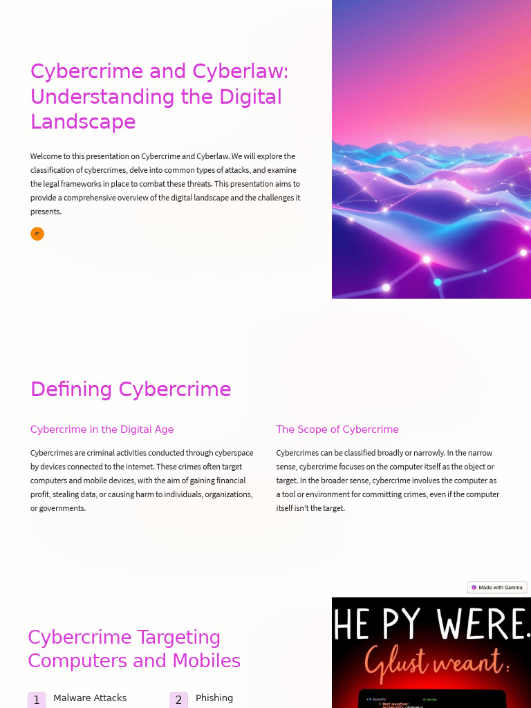 Cybercrime and Cyberlaw Understanding The Digital Landscape | PDF | Cybercrime | Ransomware