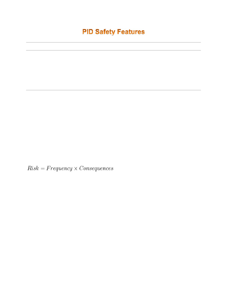 PID Safety Features Hazard Vs Risk | PDF | Hazards | Chemical Reactor