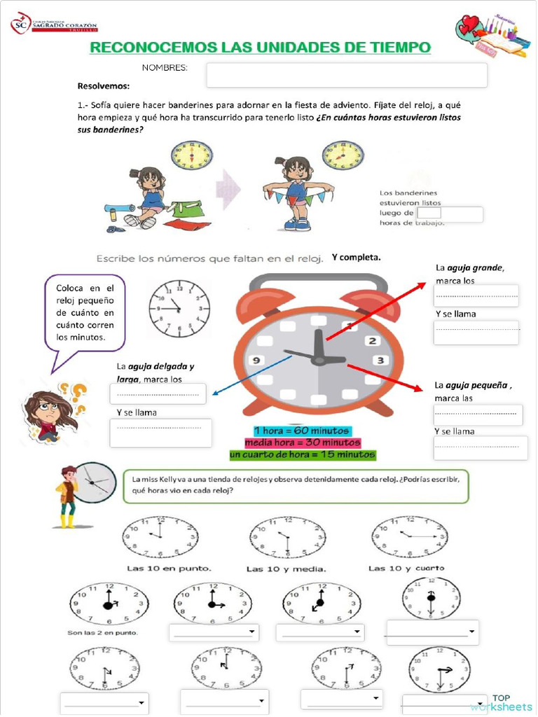 Unidades de Tiempo - 2do Grado Primaria | PDF