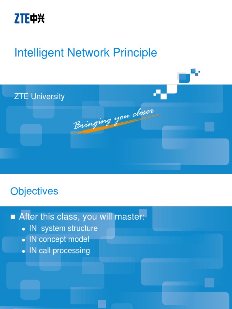 Intelligent Network Principle: ZTE University | Download Free PDF ...