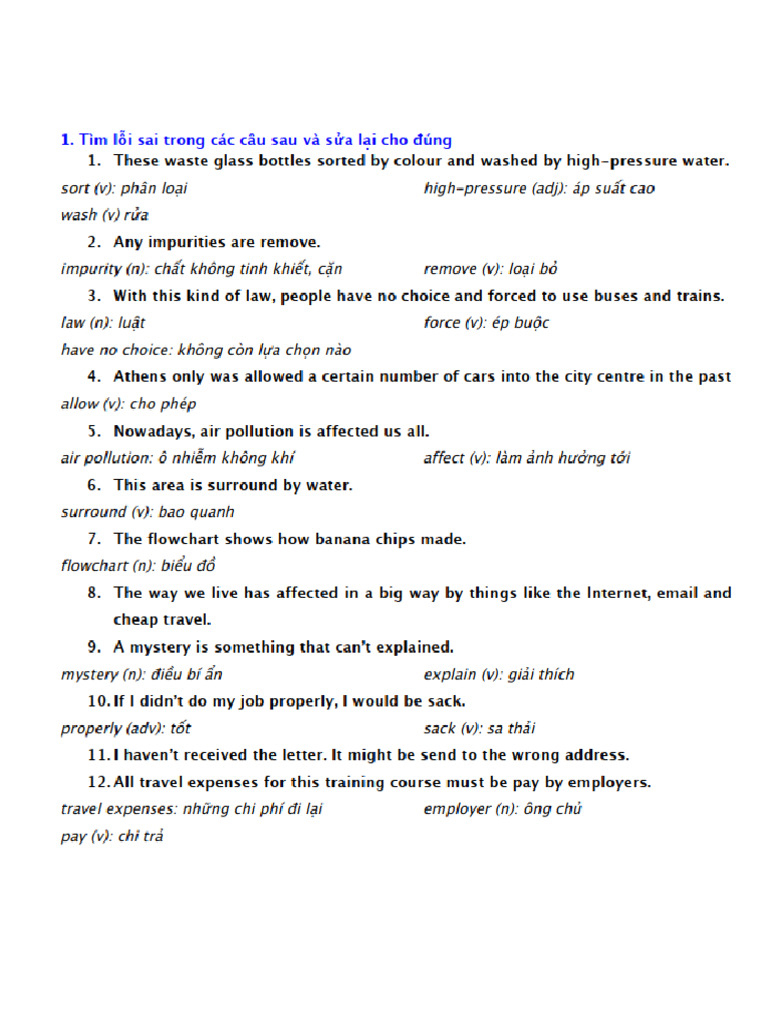 1.a.passive Voice Homework | PDF