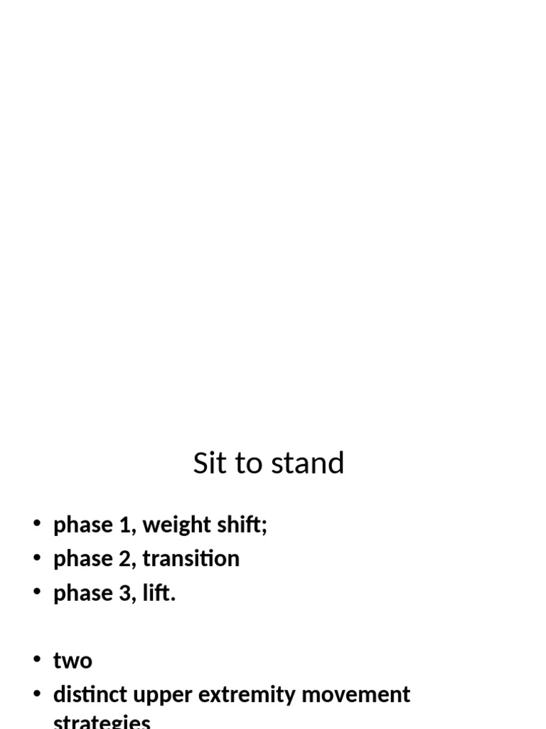 Sit-to-Stand Movement Phases Explained | PDF