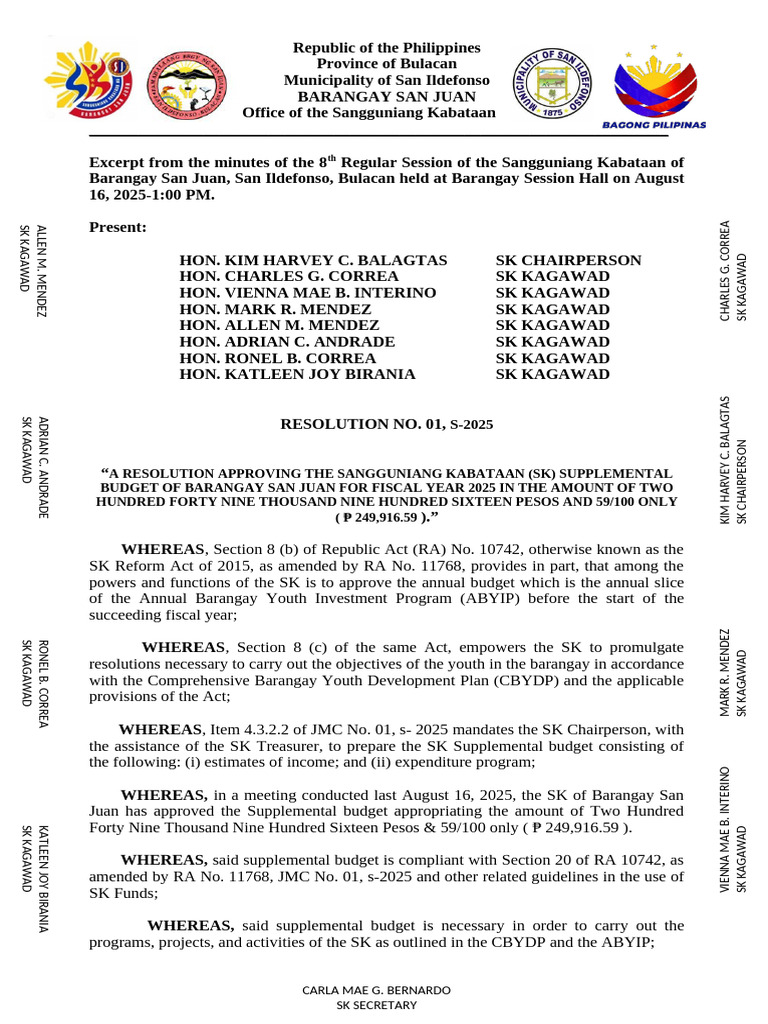 Supplemental Budget SK New | PDF | Government