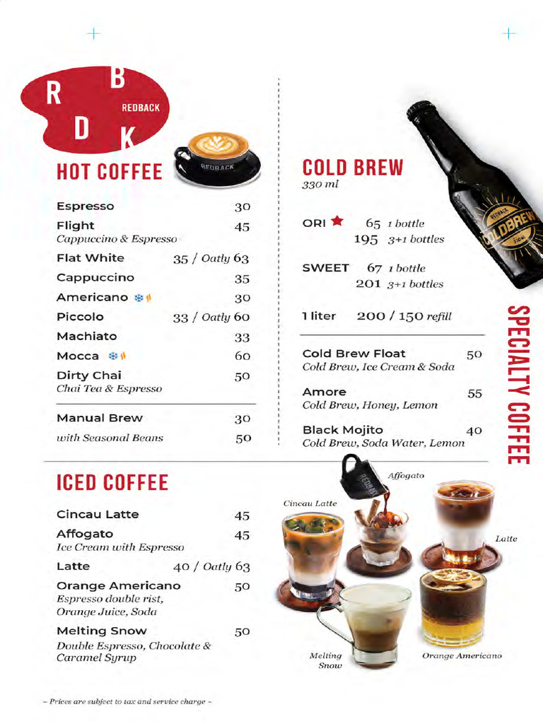 Menu Redback Graha | PDF