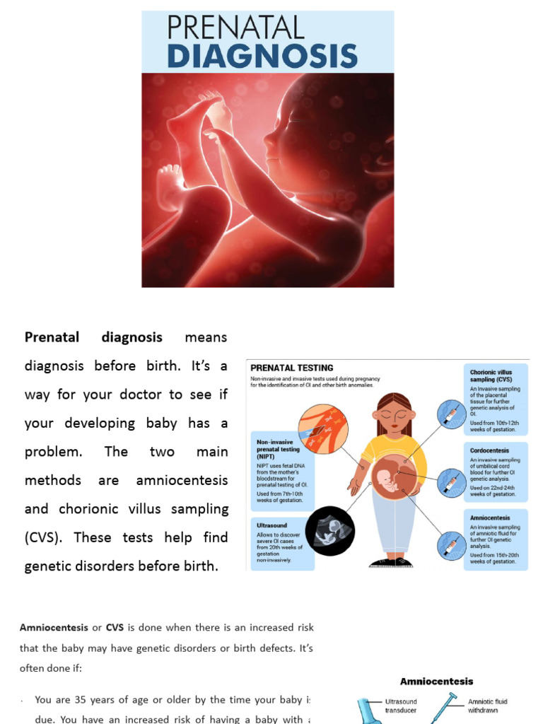 Genetic Testing & Prenatal Diagnosis | PDF | Genetic Disorder | Genetic ...