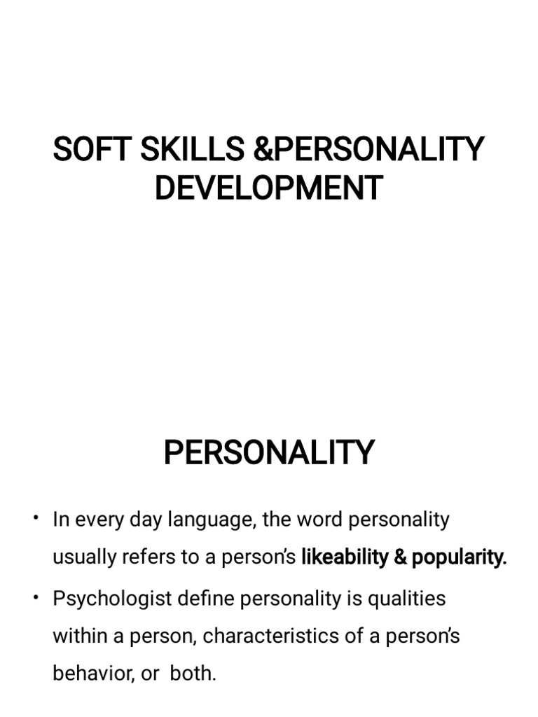 Soft Skills and Personality Development | PDF | Skill | Body Language