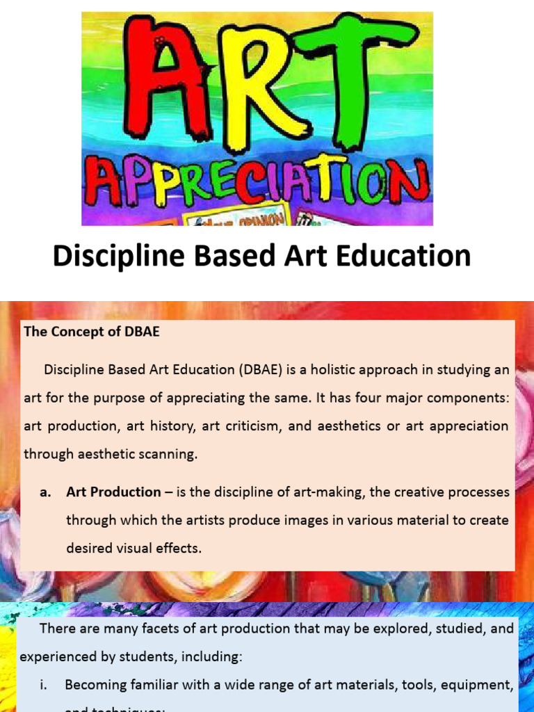 Overview of Discipline-Based Art Education | PDF | Art History | Aesthetics