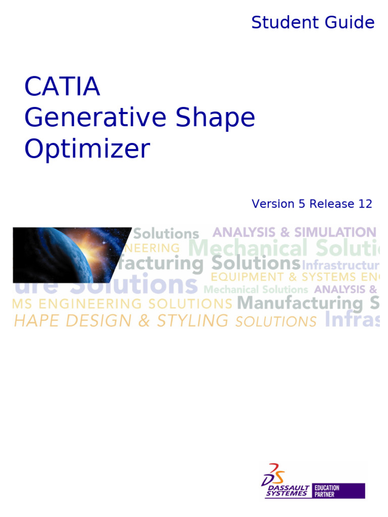 CATIA Generative Shape Optimizer Guide | PDF