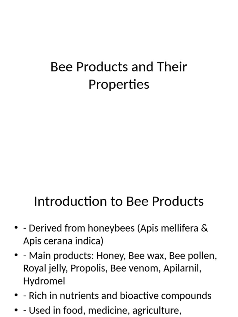 Uses of Bee Products Explained | PDF