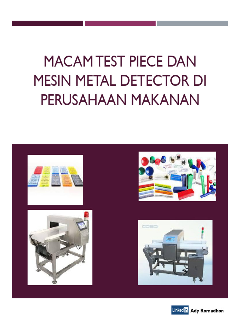Jenis Test Piece untuk Metal Detector | PDF