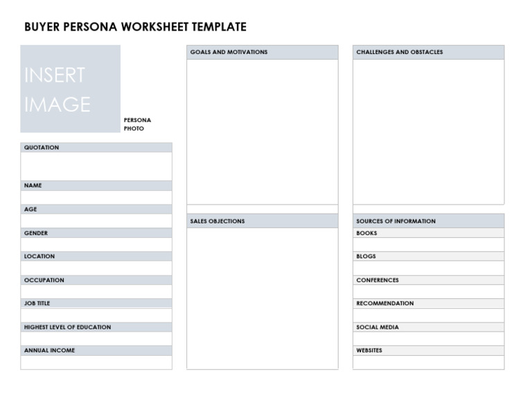 Buyer Persona Worksheet Template | PDF